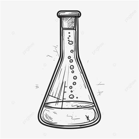 Line Drawing Cartoon Science Beaker Cartoon Science Beaker PNG Transparent Image And Clipart