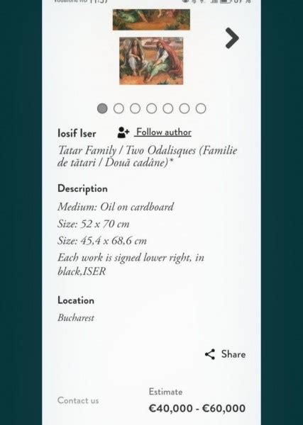 Tablou Iosif Iser Autentic Antic Shop Magazin Antichi