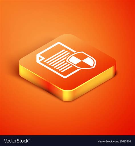 Isometric Document Protection Concept Icon Vector Image