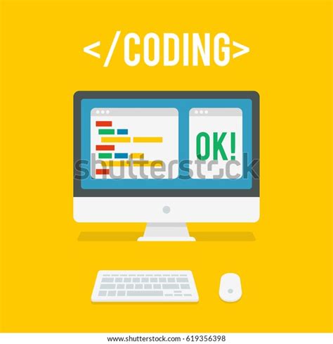 Computer Source Code Debugger Programming Coding Stock Vector Royalty
