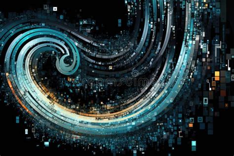 An Intricate And Visually Captivating Composition Of Squares Arranged In A Spiral Pattern