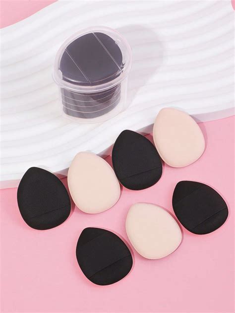 7 Peças Mini Puff De Maquiagem Com Caixa De Armazenamento Makeup Accesories Mini Makeup Makeup