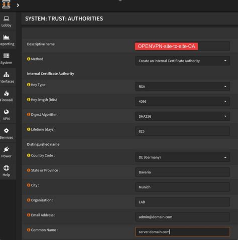Openvpn Site To Site Using Ssltls Certificate Based Authentication