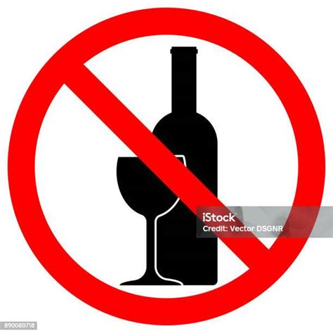 알콜 자유 지역 부호입니다 와인 병 유리 아이콘에 빨간색 동그라미 밖으로 교차 벡터 무알코올에 대한 스톡 벡터 아트 및 기타 이미지 무알코올 음료 반입금지 표시 정지