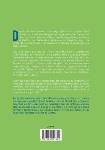 Programmation Modulaire En Python De Denis Monasse Grand Format