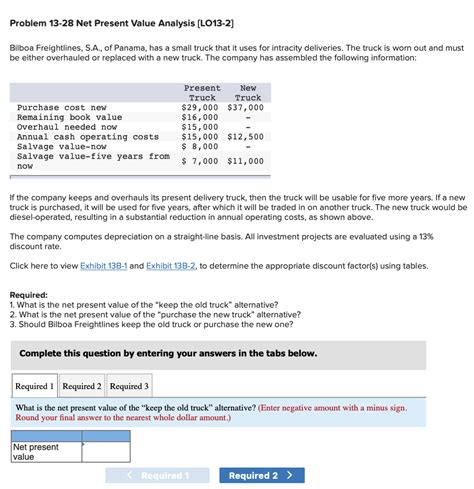 solved problem 13 28 net present value analysis lo13 2]