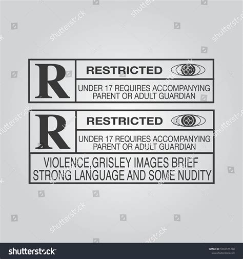 Restricted Warning Vector Template Stock Vector Royalty Free Shutterstock