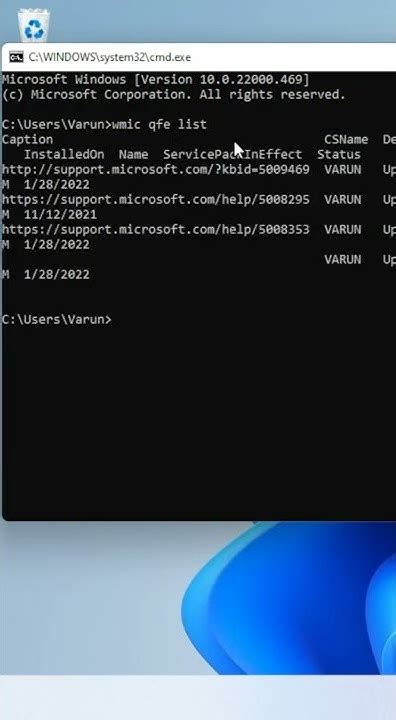 How To Check Windows 11 Update History Using Cmd Command Shortstech
