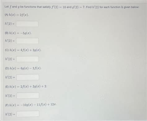 Solved Let F ﻿and G ﻿be Functions That Satisfy F210 ﻿and