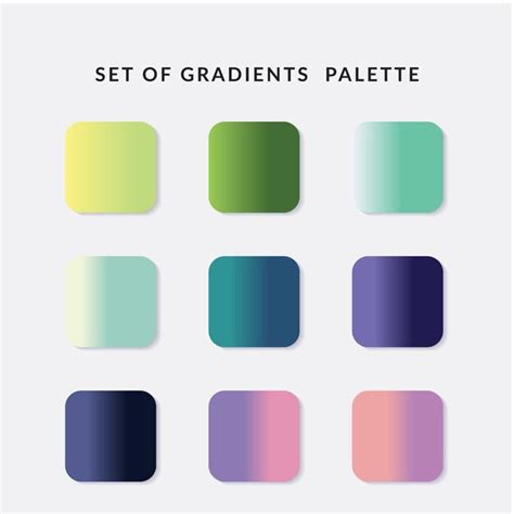 Premium Vector Set Of Gradient Colour Palette Catalog Samples In Rgb Hex