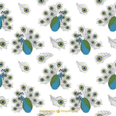 Free Vector Peacock Pattern