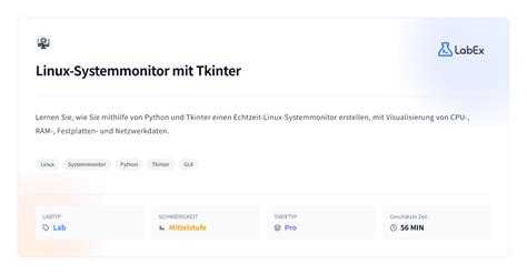 Erstellen eines Linux-Systemmonitors | Python-Tkinter-Projekt | LabEx