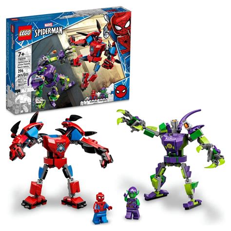 Lego Marvel Spider Man Set And Green Goblin Mech Battle Kit 296 Pieces