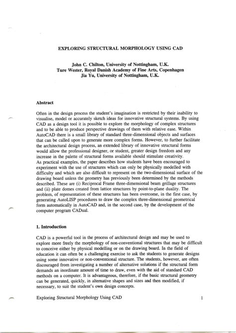 Pdf Computer Aided Structural Design In Architectural Instruction