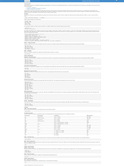 Simple 8 Bit Assembler Instruction Set Help Pdf Assembly Language Computer Science