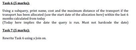 Solved Need Help For Task 6 And 7 Previous Answer Did Not Chegg Com