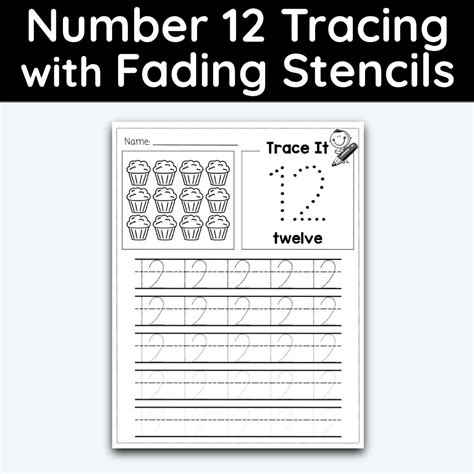 Number 12 Worksheets Writing Counting And Recognition For Preschool