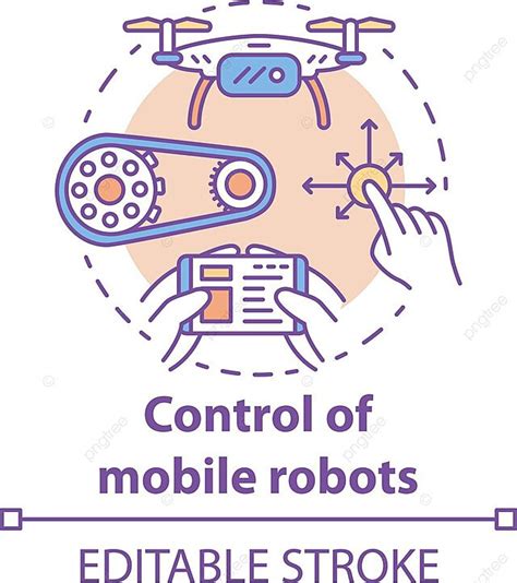Mobile Robot Control Concept With Software And Controllers Vector Automated Thin Technology