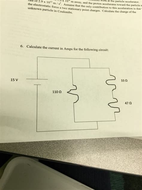 Solved Calculate The Current In Amps For The Following Chegg Com