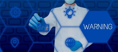 Handwriting Text Warning Business Concept Statement Or Event That Indicates A Possible Or