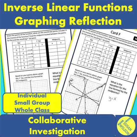 Linear Inverse Functions Graphing Reflection Collaborative Investigation