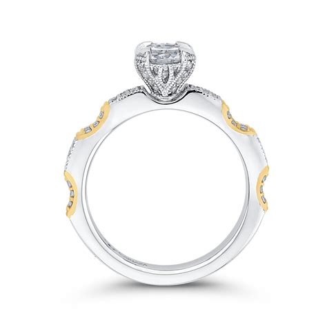 Two Tone Vintage Solitaire Engagement Ring Jensen Jewelers