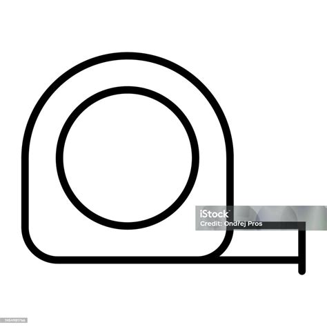측정 테이프 아이콘 측정 도구 컨셉 디자인 기호 계측기 플랫 벡터 일러스트 레이 션 개념에 대한 스톡 벡터 아트 및 기타 이미지 개념 건설 현장 건설업자 Istock