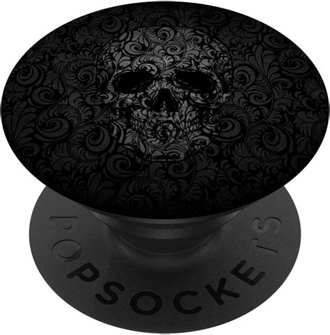 Black Bones Skull Head Skeleton Bone Goth Gothic Pattern