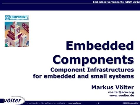 ppt embedded components component infrastructures for embedded and