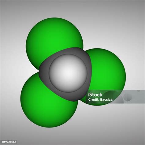 클로로포름 또는 트리클로로메탄 분자 그것은 마취제 약이 완화 및 진정제입니다 0명에 대한 스톡 벡터 아트 및 기타 이미지 0