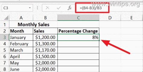 How To Calculate Percentage Change Between Two Numbers In Excel WinTips Org