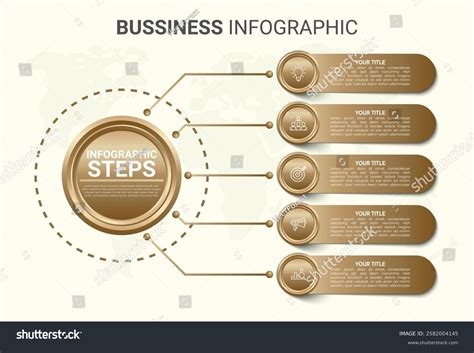 5 list steps layout diagram number stock vector royalty free