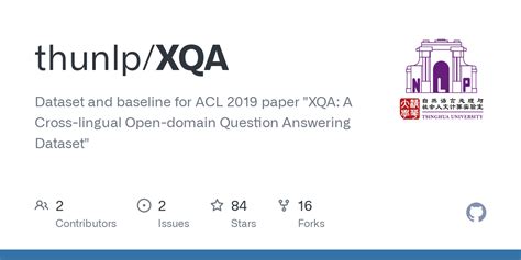 GitHub Thunlp XQA Dataset And Baseline For ACL Paper XQA A Cross Lingual Open Domain