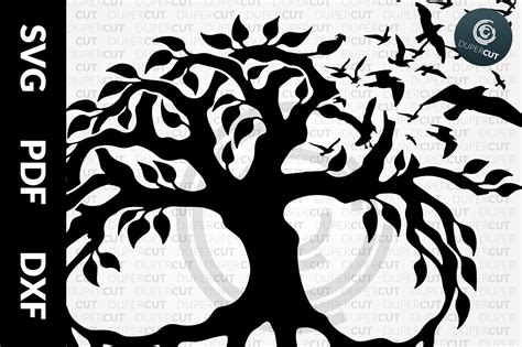 Tree Of Life Papercutting Template Cutting File By DuperCut TheHungryJPEG