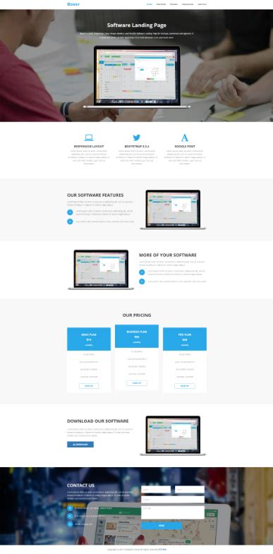 软件工作室单页网站模板源码html5 css3 模板 万捷博客