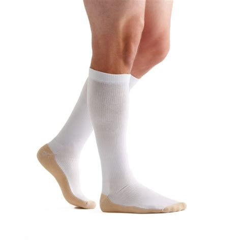 Allegro 15 20 Mmhg Athletic 95 Copper Support Socks White Medium