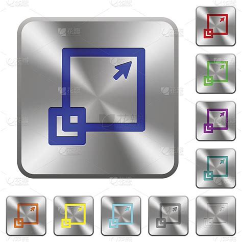 最大化窗口圆角方形钢按钮