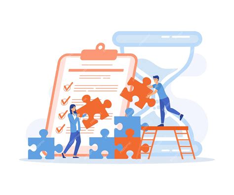 Premium Vector Project Management Business Process And Planning Work Flow Organization Flat