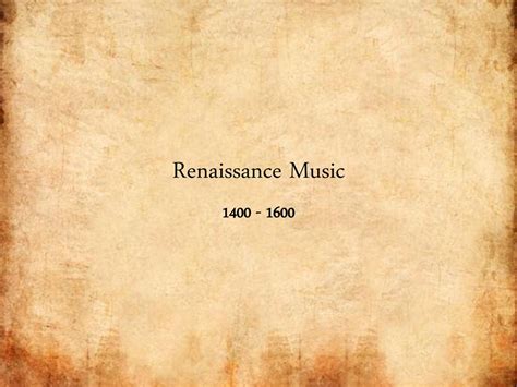 Renaissance Background Powerpoint