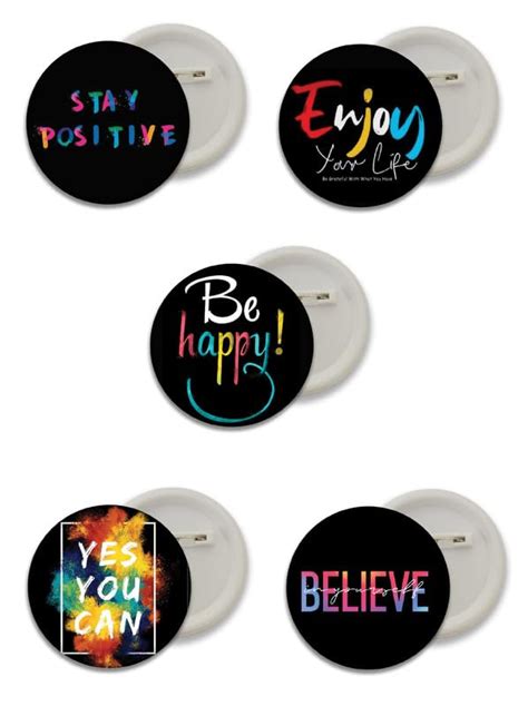 Buy D2c® Plastic Motivational Quotes Round Pin Button Badge Perfect