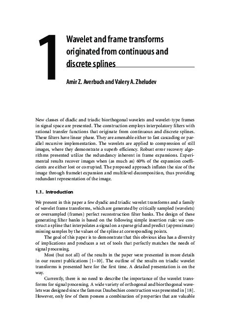 Pdf Wavelet And Frame Transforms Originated From Continuous And