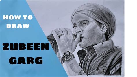 How To Draw Zubeen Garg Step By Step Youtube