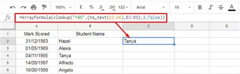 Partial Match In Vlookup In Google Sheets With Text Numeric And Date Search Keys