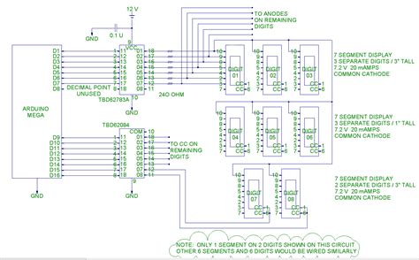 Wiring Schematic For 8 Digit Seven Segment 7 2 Volt Display General Discussion Arduino Forum