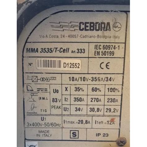 Заваръчен апарат Cebora Mma3535 втора употреба цени продажби