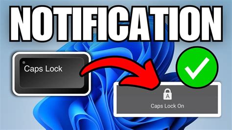 How To Turn Off Caps Lock Notification On Screen Windows 11 Youtube