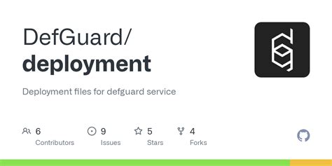 Github Defguarddeployment Deployment Files For Defguard Service