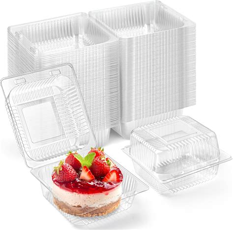 Zezzxu 50 Pack Clear Plastic Take Out Food Containers