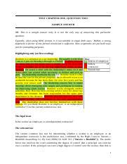 Sample IRAC Answer BSL Docx TEXT CHAPTER ONE QUESTION TWO SAMPLE ANSWER NB This Is A