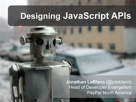 Designing Javascript Apis Speaker Deck
